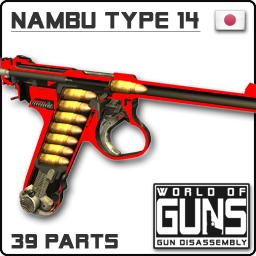 'Nambu Type 14' Japan pistol 3D model has been released for World of Guns!